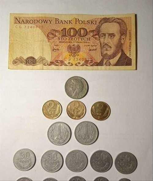 Польские купюры, монеты