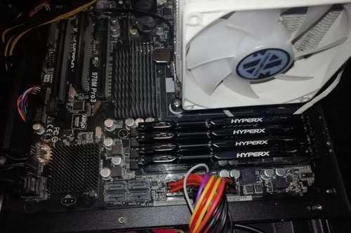 Asrock 970 pro3+fx 8320e+память 16 GB hyperx