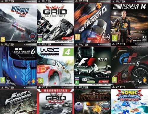 Гоночные игры на PS3 racing на пс3 диски Продажа ч