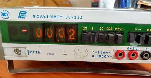 Вольтметр в7 22а