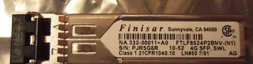 Finisar 4GB gbic SFP, SWL transceiver
