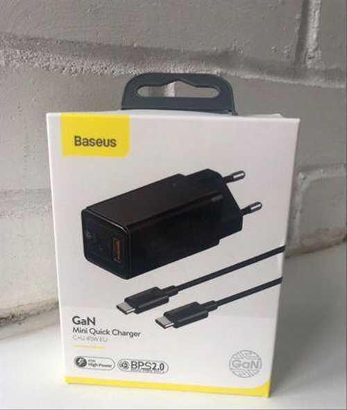 Baseus GaN зарядка 45W+провод