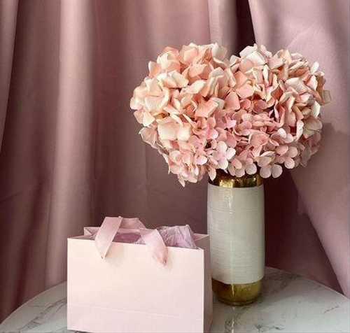Ламинированные бумажные пакеты подарочные розовые
