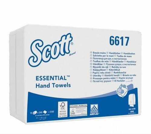 Бумажные полотенца в пачках Scott Essential белые