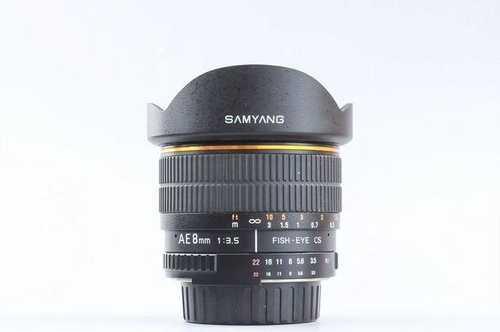 Объектив Samyang AE 8mm f3,5 Fish-Eye для Nikon бу