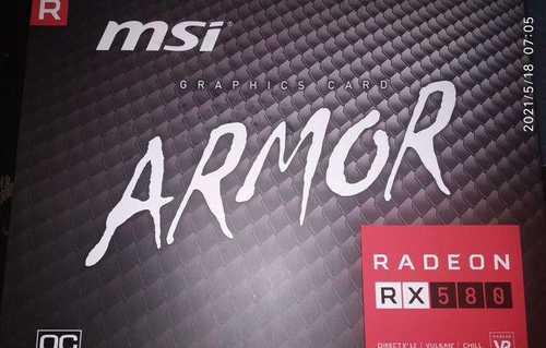 Видеокарта rx580 4gb armor MSI