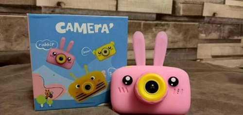 Детский фотоаппарат зайка (розовый)