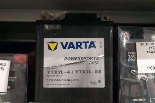 Аккумуляторная 6Ач YTX7L-BS Varta AGM 506014005 ро