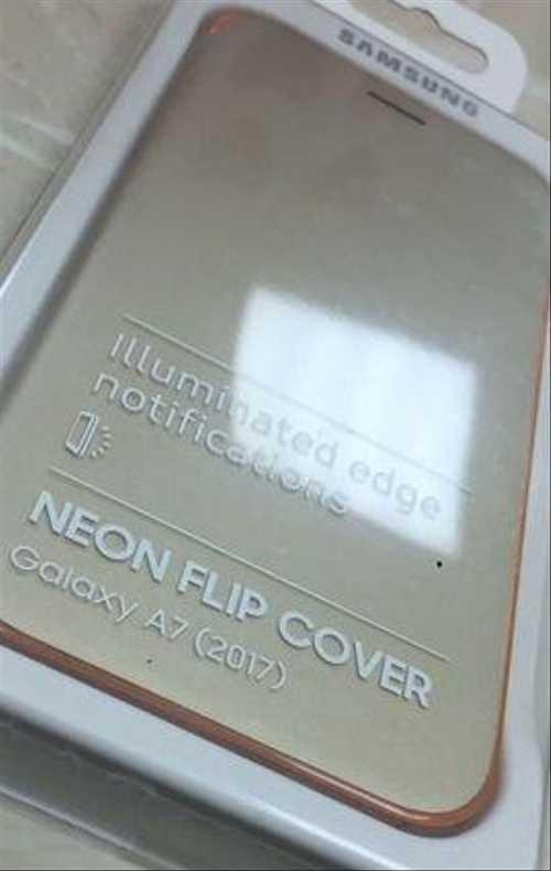 Чехол Samsung A7 Neon Flip Cover оригинал