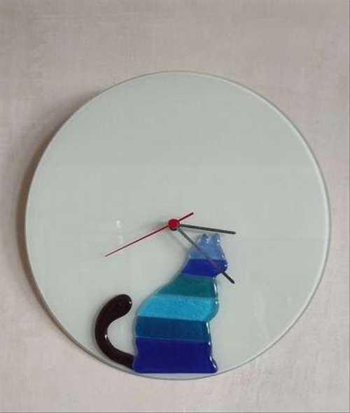 Часы настенные "Полосатый кот"