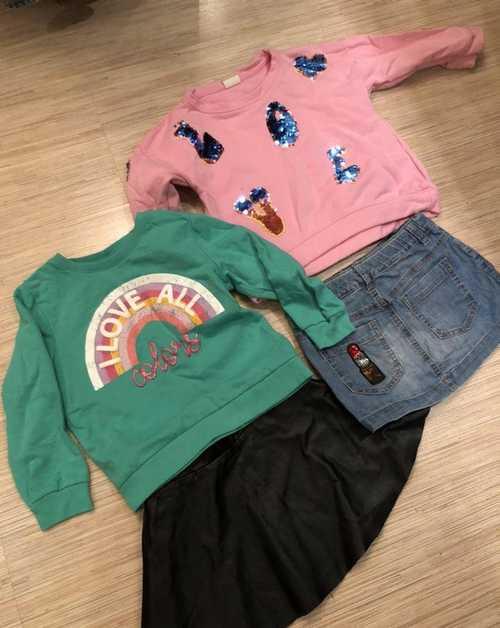 Комплект толстовки и юбки р. 4-5 лет Zara Lindex