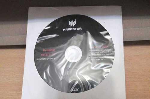 Конверт и диск с драйверами от aser ph317-52