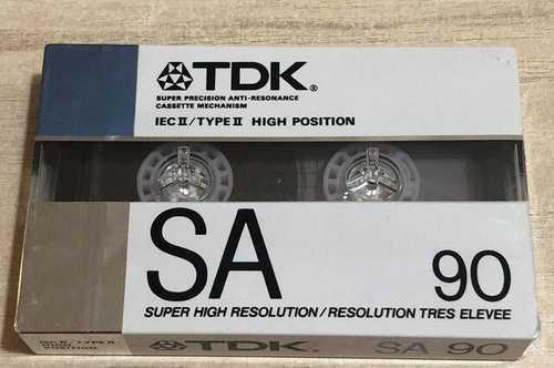Аудиокассета TDK SA90 1988 год новая