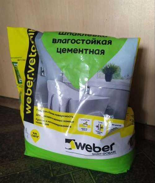 Шпаклёвка Weber Vetonit VH 5 кг, полмешка