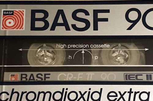 Аудиокассета Basf chromdioxid extra ll 90 1985 год