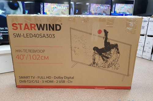 40'' (102 см) Телевизор starwind FHD, smart, WiFi
