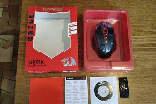 Мышь Redragon shark Black-Red USB