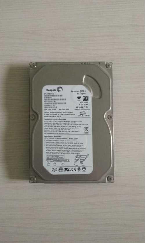 Жесткий диск seagate barracuda 80 гб