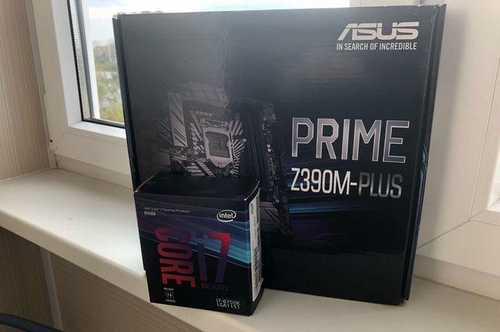 Комплект I7 8700k+asus prime z390+32gb+be quiet