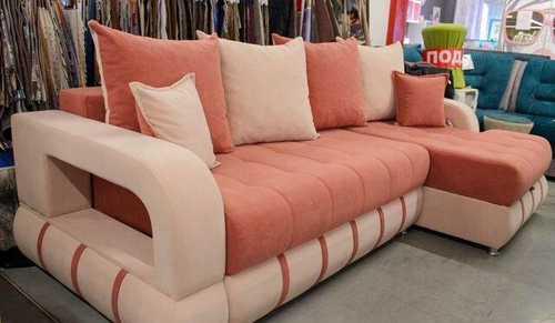 Угловой диван-кровать с оттоманкой "Париж"