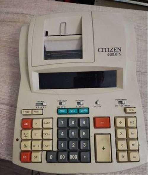 Калькулятор с печатью citizen 440 dpn