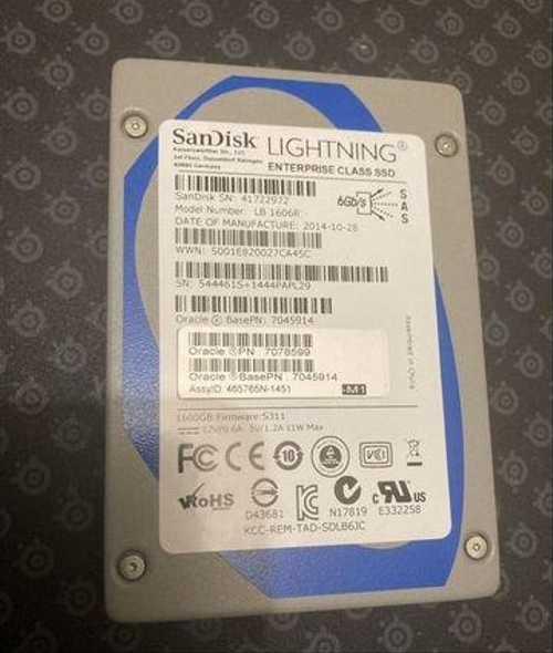 1.6Tb / 1600Gb SAS SSD Sandisk Oracle 2.5