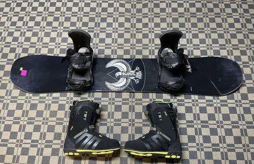 Сноуборд комплект Warp - 147 + Burton + Head