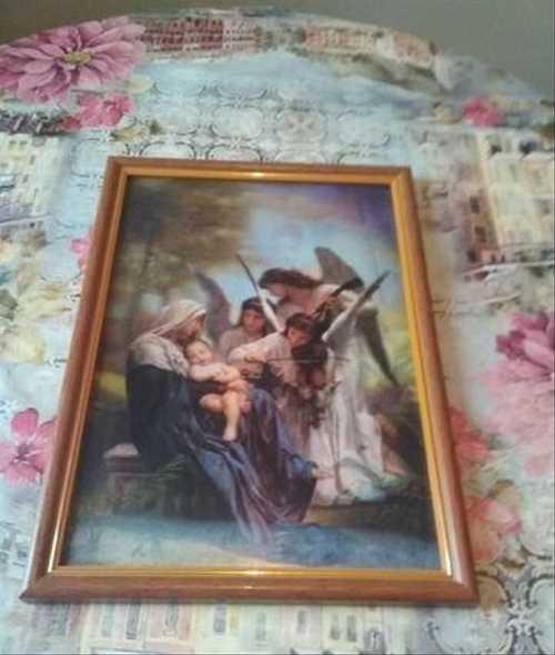 Картина стерео Дева Мария, Иисус