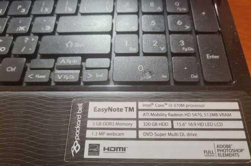 Ноутбук Packard Bell EasyNote TM85