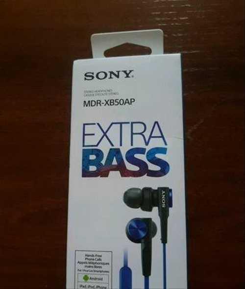Наушники Sony MDR-XB50AP синие