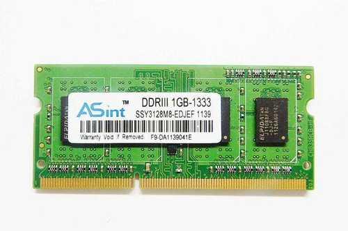 Оперативная память ASint DDR3 1GB SSY3128M8-edjef