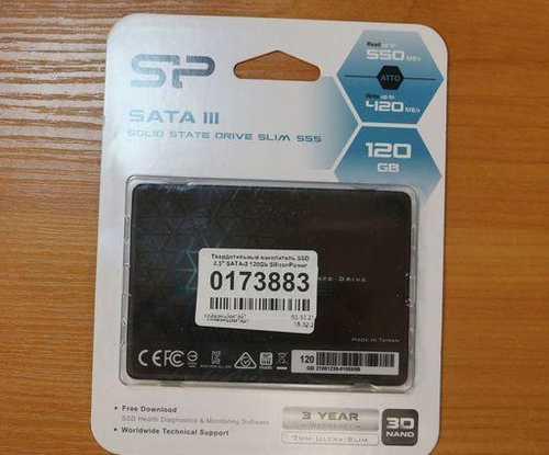 Новый SSD диск Silicon Power 120Гб 2.5" SATA