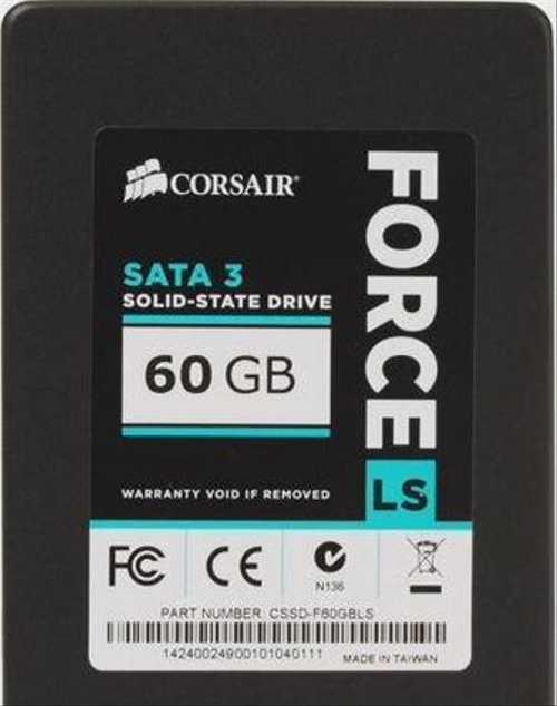 60 гб SSD-накопитель Corsair Force LS (cssd-F60GBL
