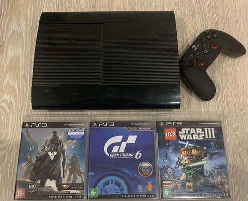 Sony PlayStation 3, 500gb, 3 диска