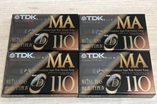 Аудиокассеты TDK MA110 новые 4 шт