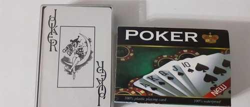 Карты Poker 54шт, крупный индекс, пластиковые