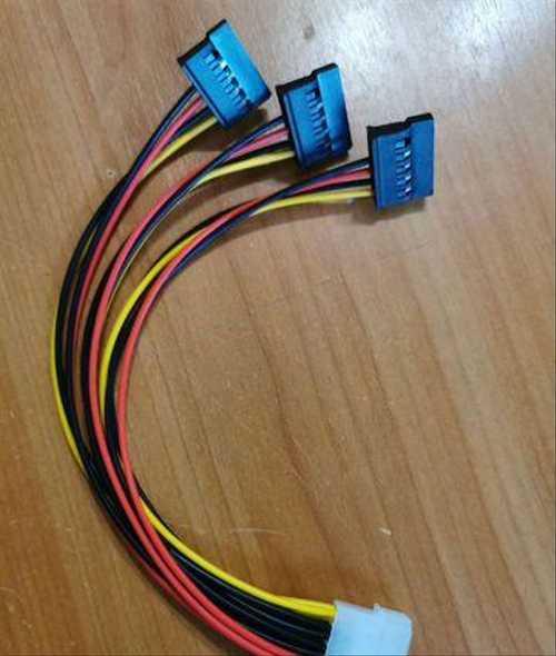 Переходник-разветвитель питания molex - SATA x3