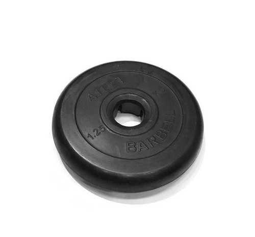 Диск обрезиненный Barbell Atlet d26 мм, 1,25 кг