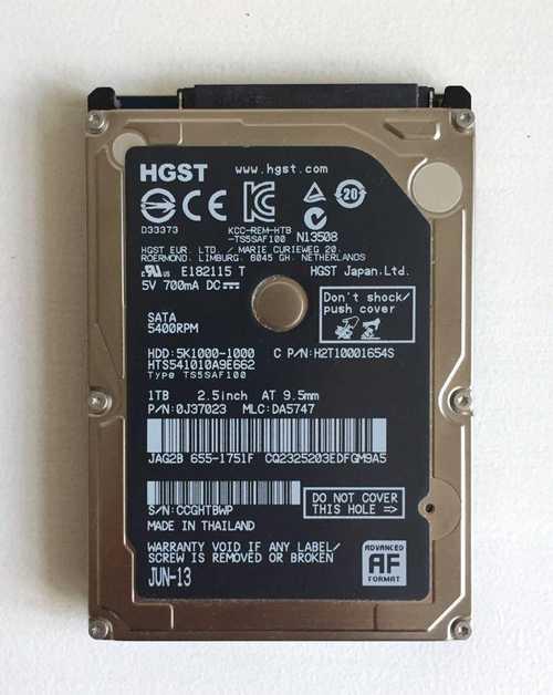 Жесткий диск hgst HDD 1tb 2.5