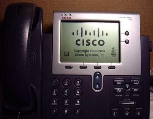 Cisco 7942G настольн. проводн. IP телефон, мало б