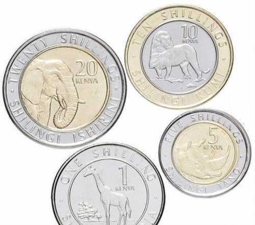 Кения набор монет 2018 UNC (животные Африки)