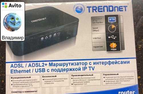 Модем-маршрутизатор adsl trendnet TDM-C400