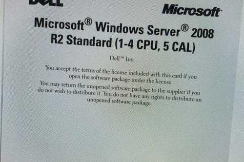 Microsoft windows server 2008 r2 standart 1-4 cpu