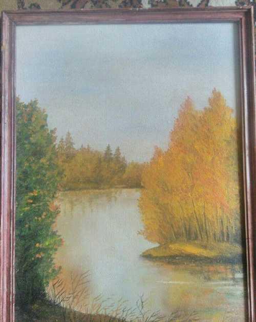 Картина маслом на двп,а.рачкова,1985,обмен