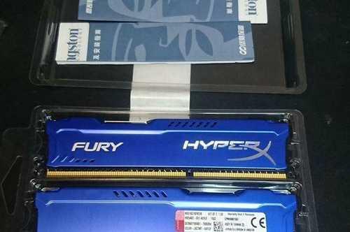 HyperX fury Blue Series (HX316C10FK2/8) 8 гб