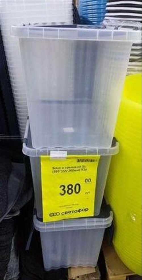 Контейнер пластиковый на 53 литра для хранения люб
