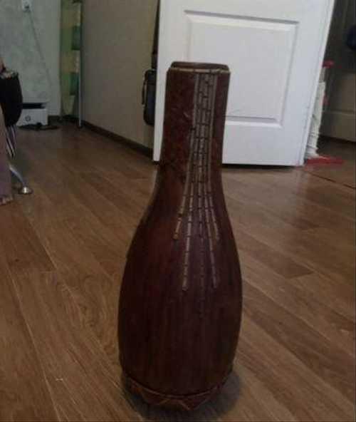 Деревянная ваза напольная