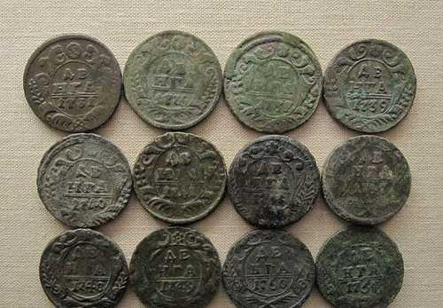 Старинные монеты, Деньга 1731-1754 гг