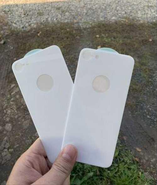 Защитное стекло на iPhone 8 заднее белое