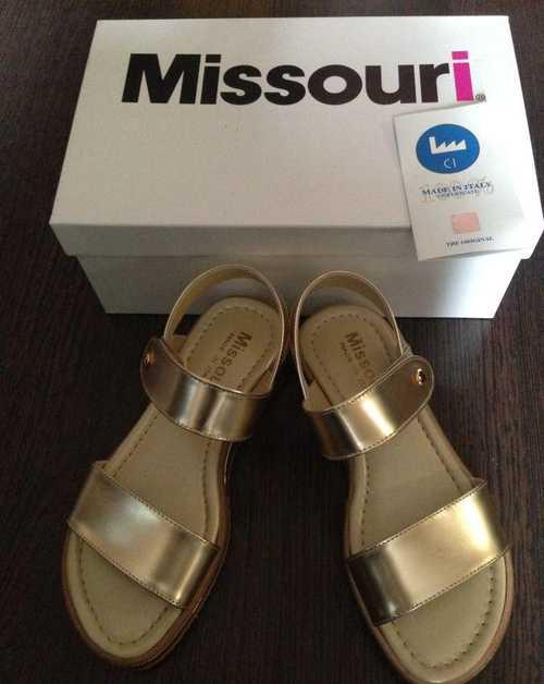Золотые босоножки Missouri Италия кожа 34 EUR